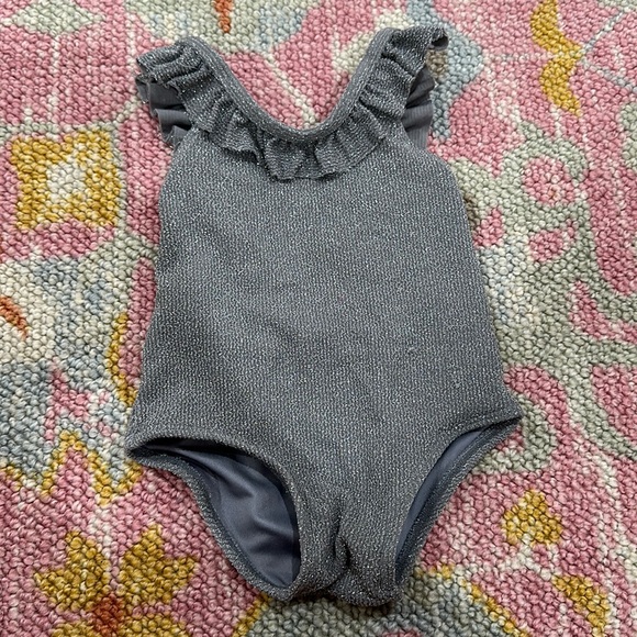 Rylee + Cru | Swim | Shimmery Grey Swimsuit | Poshmark